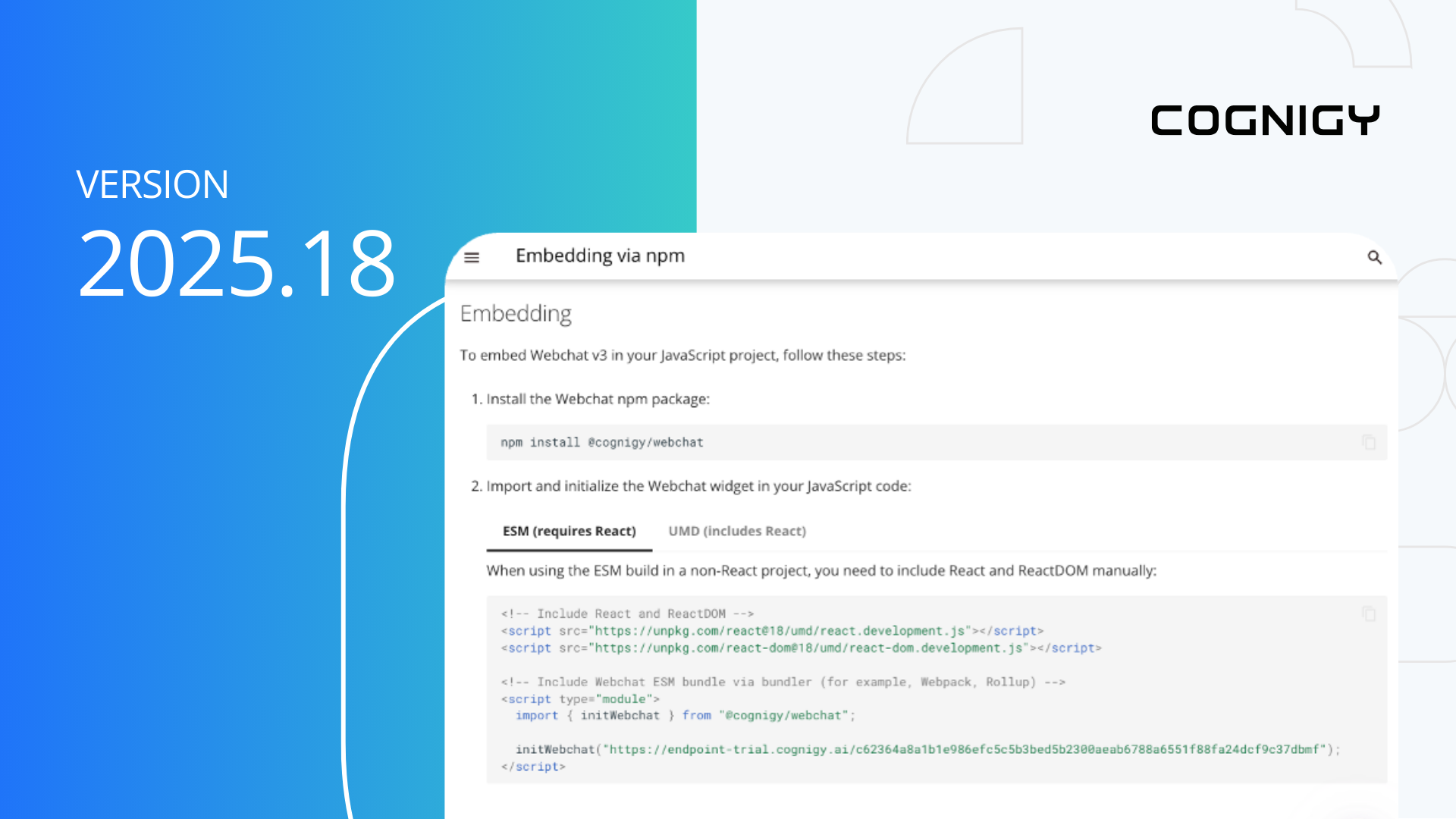 Automated Webchat Deployment and More with Cognigy.AI 2025.18 Release